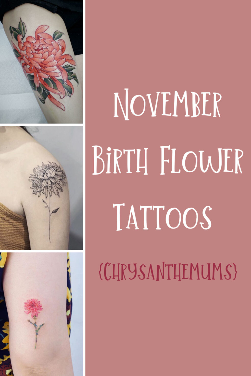 November Birth Flower Tattoos {Chrysanthemums} - Tattoo Glee