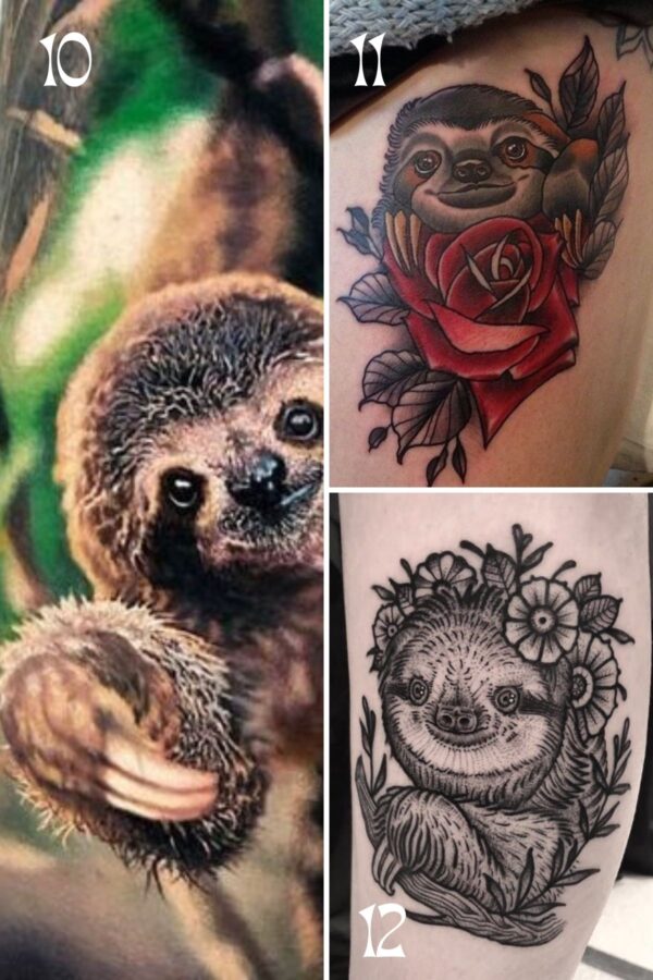 87 Sloth Tattoo Ideas & The Adorable Secret To What They Mean - Tattoo Glee
