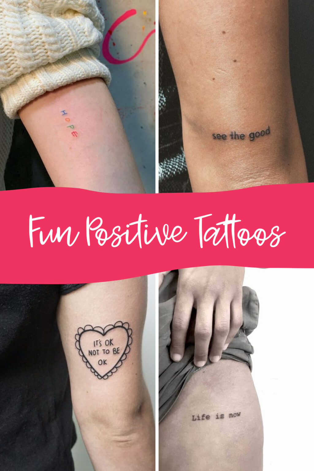 43+ Think Positive Tattoo Ideas + Designs - Tattoo Glee