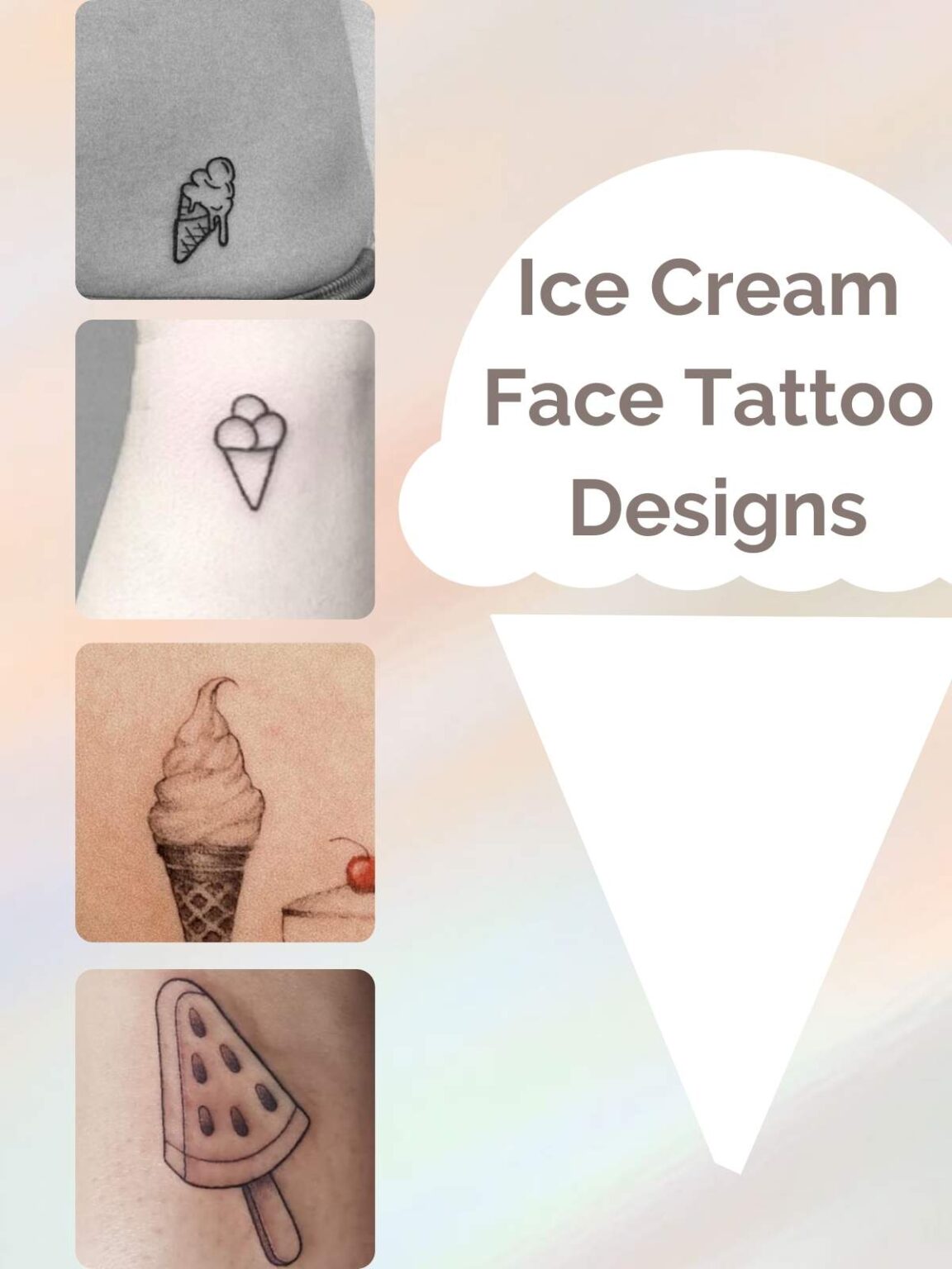 87 Ice Cream Tattoo Ideas with Cones for Your Face + Body - Tattoo Glee