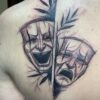 53 Laugh Now Cry Later Tattoo Designs & Mask Ideas - Tattoo Glee