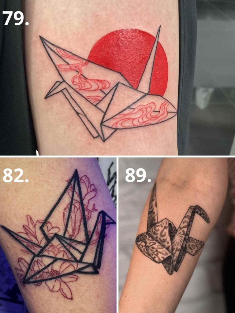 100+ Origami Tattoo Ideas - Tattoo Glee
