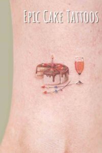 113+ Epic Cake Tattoos Meaning, Ideas & Design Photos - Tattoo Glee