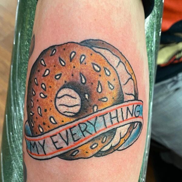 Bagel Tattoo Ideas for Food Lovers - Tattoo Glee
