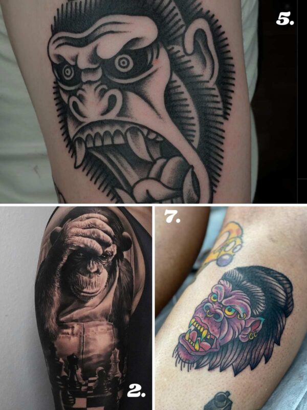 27 Powerful Ape Tattoo Ideas Animal Planet Style - Tattoo Glee