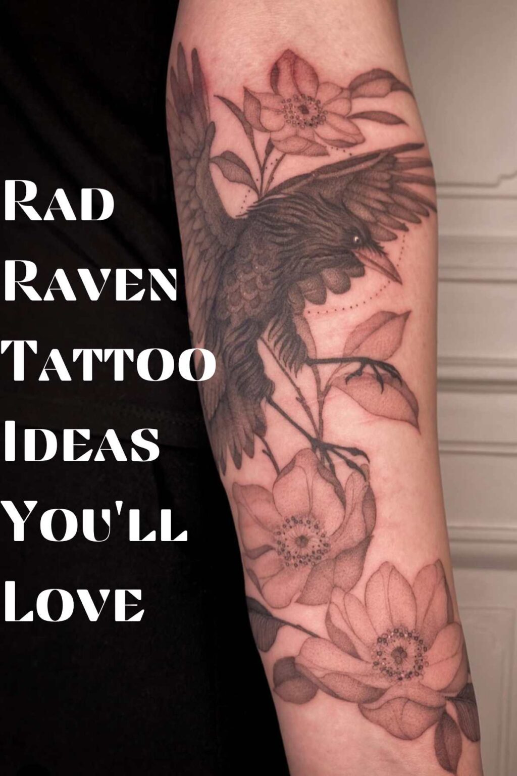 Poetic Raven Tattoo Ideas For Fall - Tattoo Glee