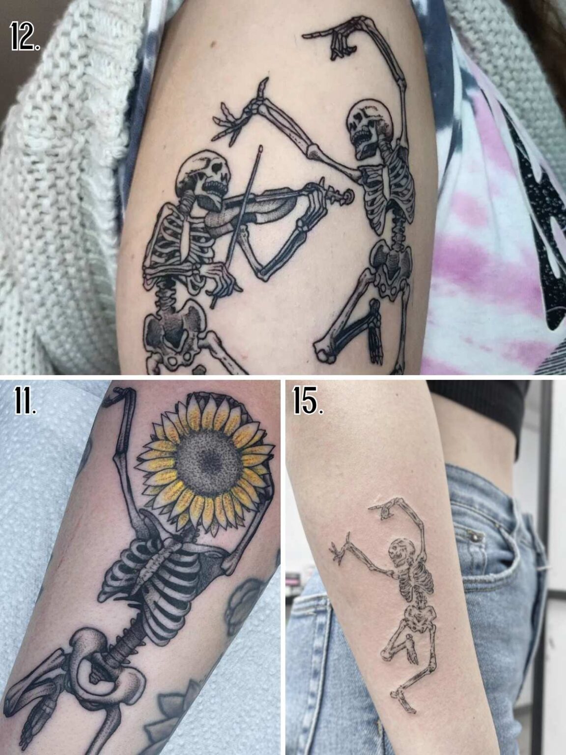 21+ Playful Dancing Skeleton Tattoo Ideas - Tattoo Glee
