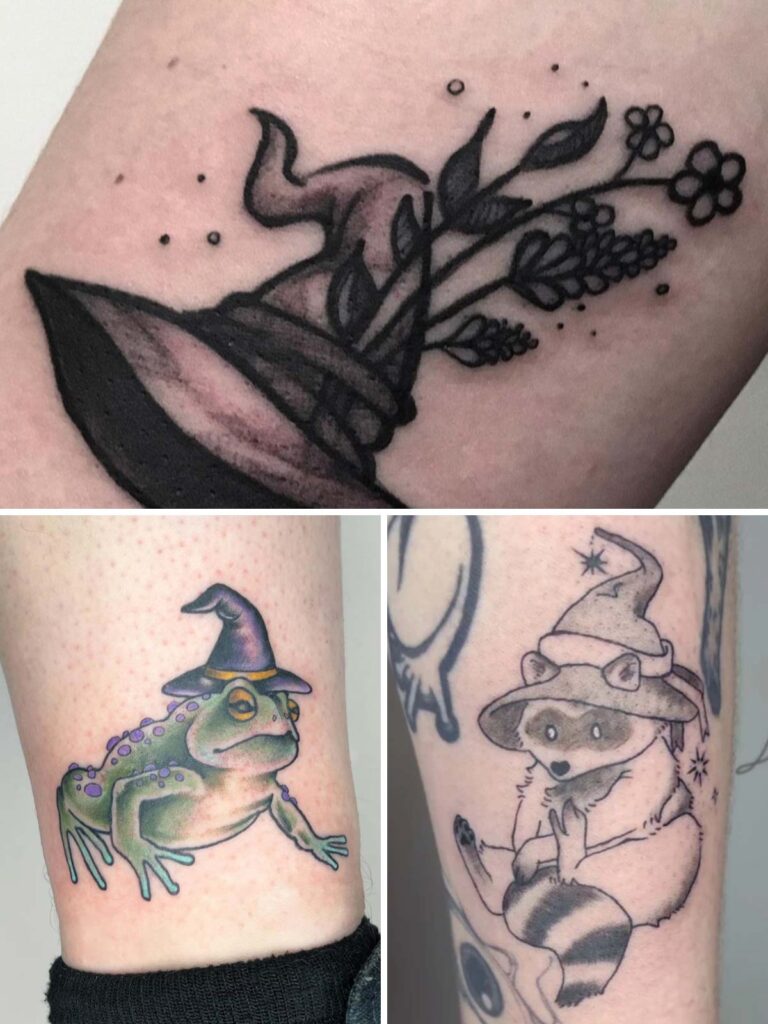 Wickedly Wonderful Witch Hat Tattoo Ideas - Tattoo Glee
