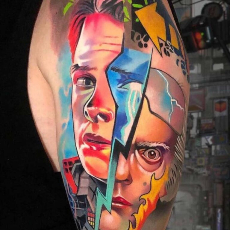 43 Back to the Future Tattoos With Marty, Doc, and the DeLorean ...