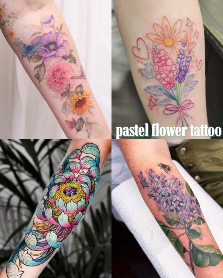 81 Colorful Flower Tattoos - Fresh For Spring Ideas - Tattoo Glee