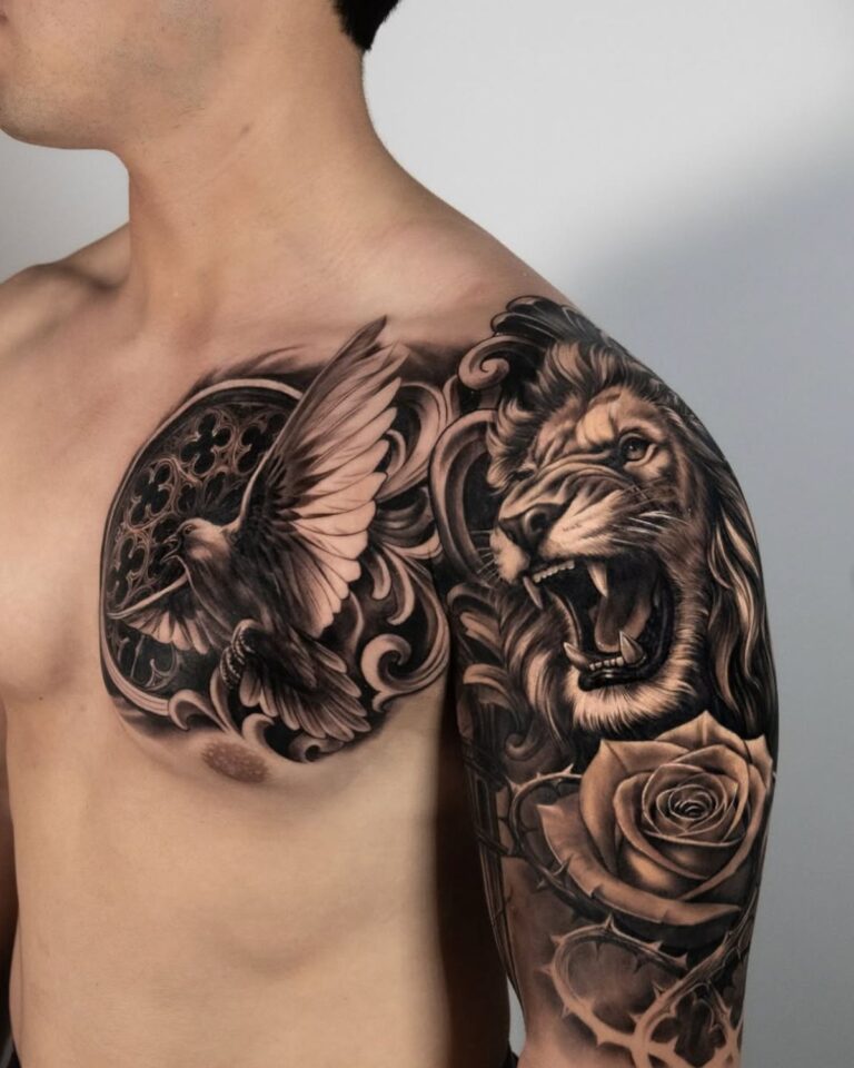 51 Masculine Chest Tattoo Ideas for Men (From Minimalist to Detailed ...